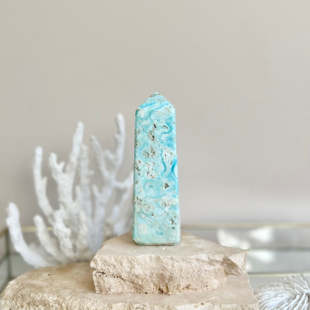 Blue Aragonite Tower #3 – moonlightandmagic.com.au